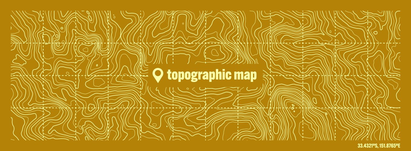 Colorful topographic map with contour lines Vector Image