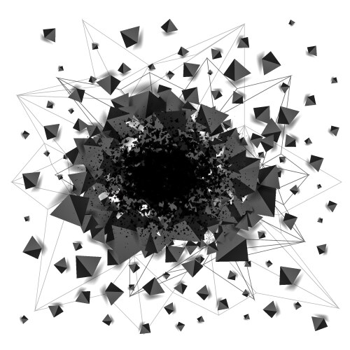 Abstract black explosion background Royalty Free Vector