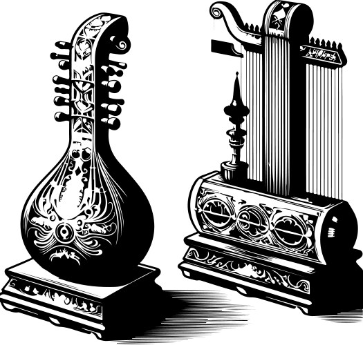 Tanpura Vector Images (51)