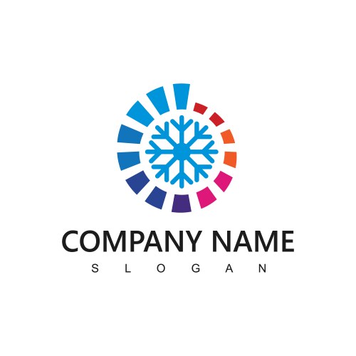 Hvac construction logo design Royalty Free Vector Image