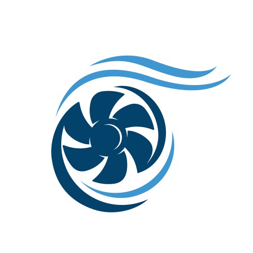 Creative abstract wind turbine logo design Vector Image