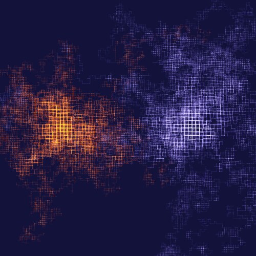Abstract composition with particles following Vector Image