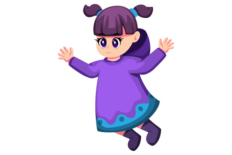 Cute girl character design Royalty Free Vector Image