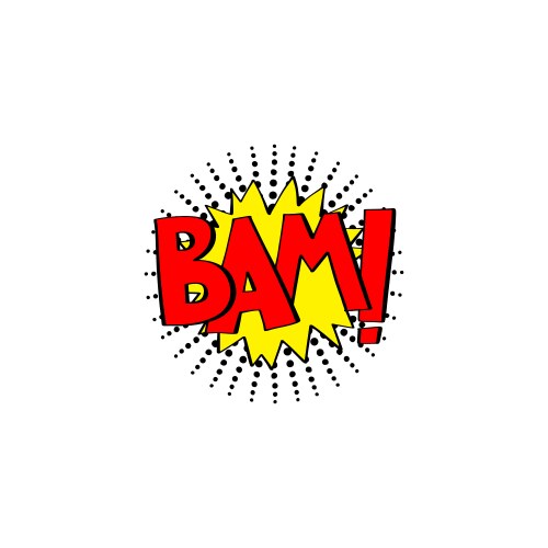 Comic sound effect in pop art style set Royalty Free Vector