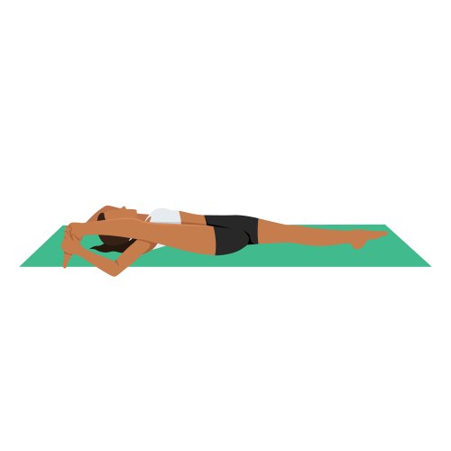 Young woman doing downward facing dog split pose Vector Image