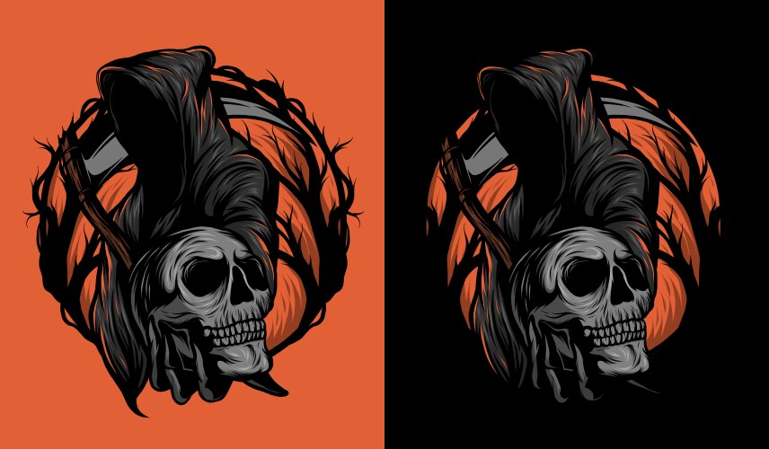 Reaper vintage lighting Royalty Free Vector Image