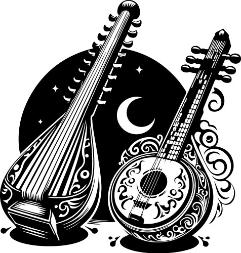 Tanpura Vector Images (51)