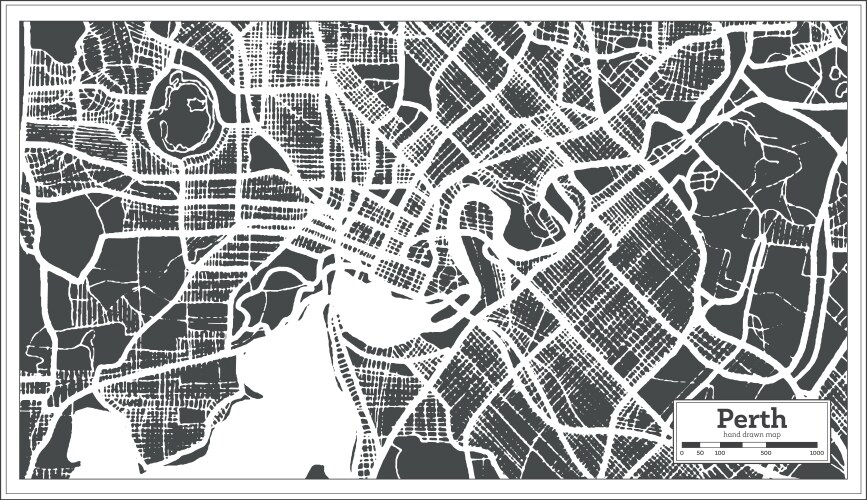 Perth Map Outline Vector Images (78)
