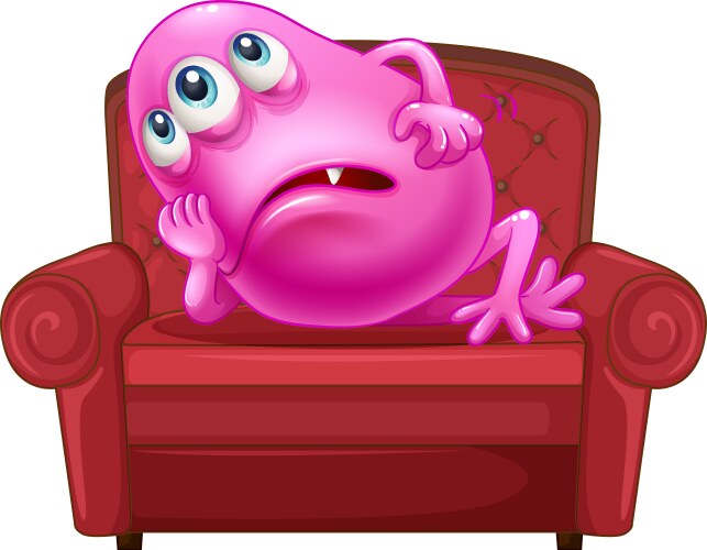 A monster with gold bars and pearls Royalty Free Vector