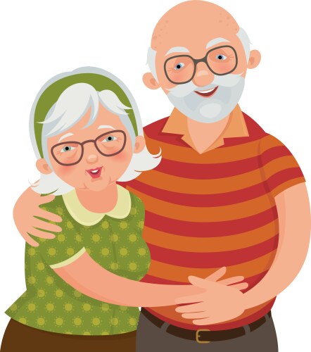 Old Couple Cartoon Vector Images (over 11,000)