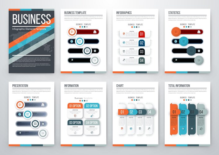 Infographic brochures data visualization design Vector Image