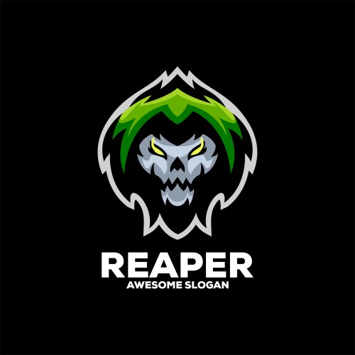 Grim reaper gaming logo Royalty Free Vector Image