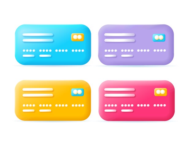 Credit card two sides Royalty Free Vector Image