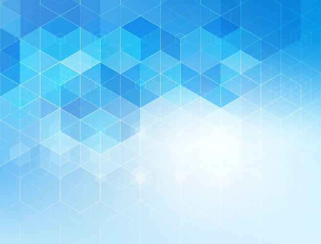Abstract geometric blue hexagon background Vector Image