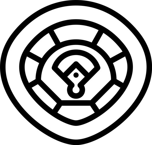 Baseball stadium icon Royalty Free Vector Image