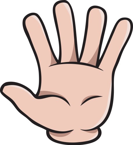 Human cartoon hand showing one finger Royalty Free Vector