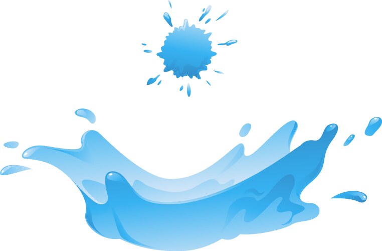 Blue color splash Royalty Free Vector Image - VectorStock