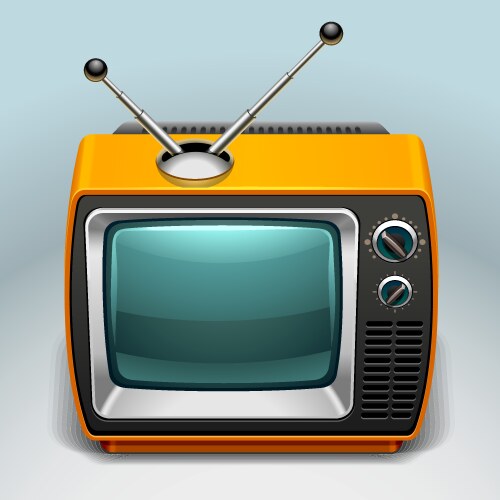 Funny blue tv Royalty Free Vector Image - VectorStock