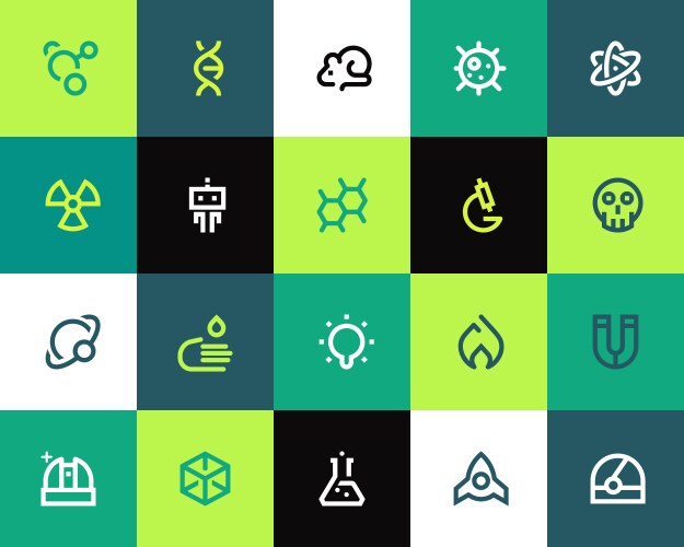 Science Icons Set Vector Images (over 260,000)