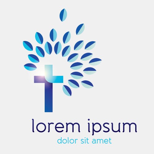 People tree sign color blue Royalty Free Vector Image