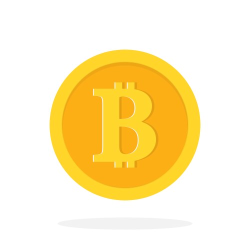 Bitcoin icon digital currency symbol Royalty Free Vector