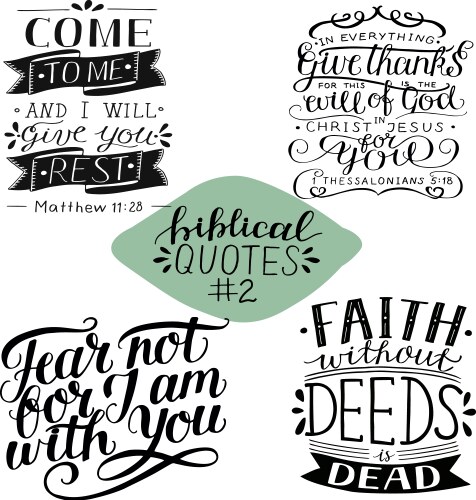 Hand lettering with bible verse the word of god Vector Image