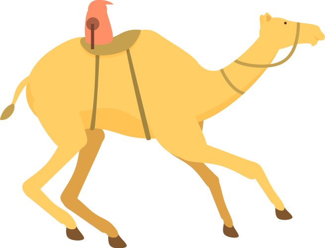 Rider on sport camel icon cartoon speed Royalty Free Vector