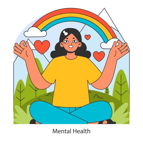 Dopamine fasting guide flat Royalty Free Vector Image