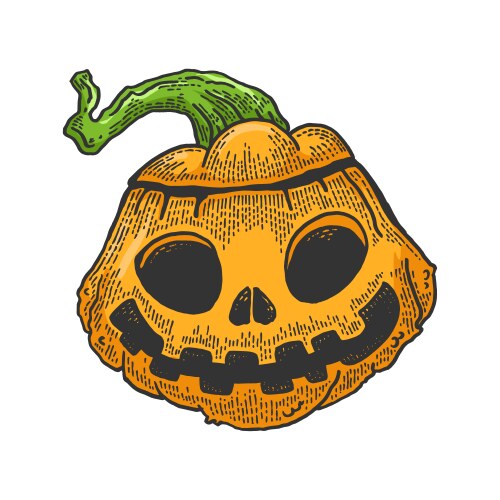 Halloween pumpkin pop art Royalty Free Vector Image