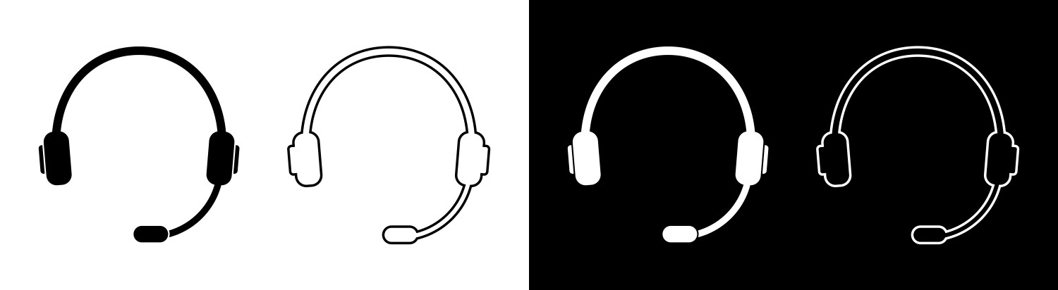 Callcenter Headset Pictogram Call Center Headset Vector Art, Icons,