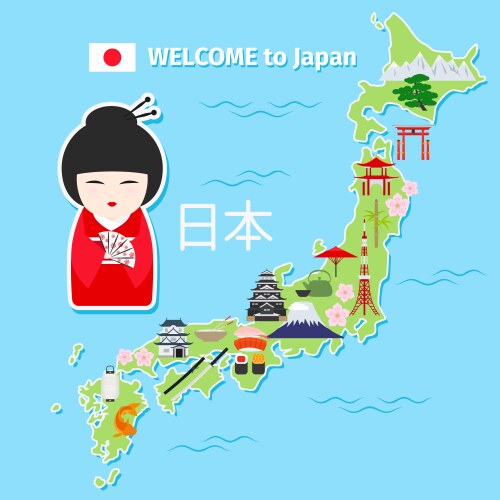 Map of kyoto Royalty Free Vector Image - VectorStock
