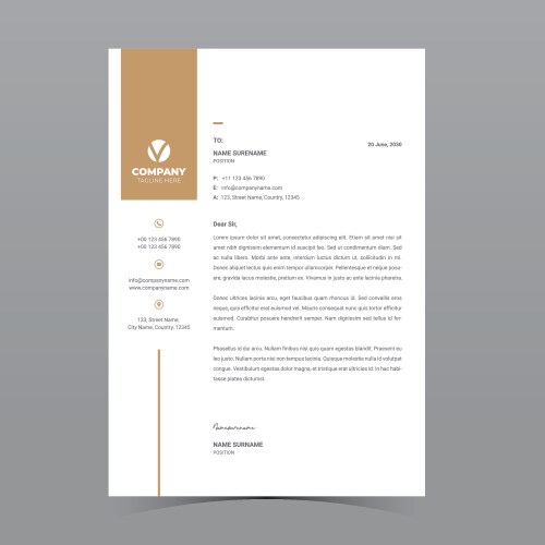 Simple letterhead templates Vector Images & Graphics for Commercial Use ...