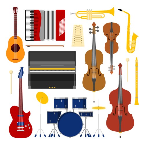 Icons music instruments Royalty Free Vector Image