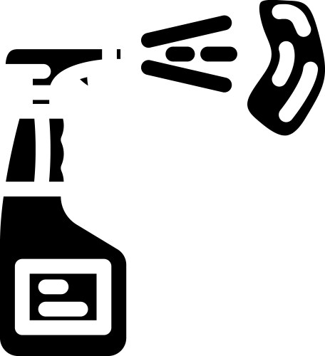 Delicate fabrics dry cleaning glyph icon Vector Image