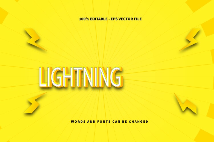 Fire hell editable text effect emboss cartoon Vector Image