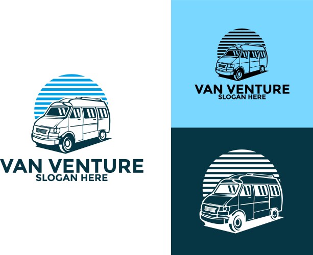 Van logo mini van symbol logo template delivery Vector Image