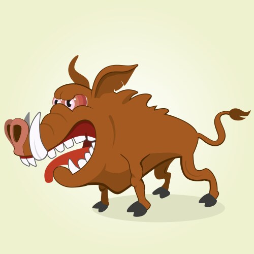Funny little hog Royalty Free Vector Image - VectorStock