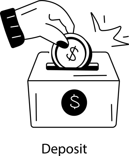 Deposit Royalty Free Vector Image - VectorStock