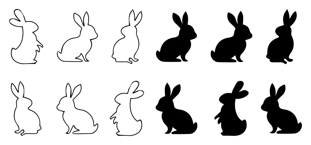 Running Rabbit Silhouette