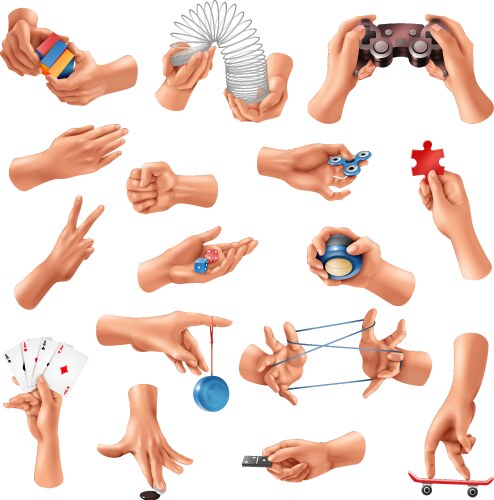 Hand Set Vector Images (over 1 million)