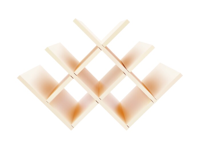 Wooden rack storage stand Royalty Free Vector Image