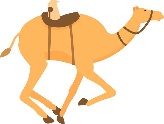 Sport camel running icon cartoon Royalty Free Vector Image