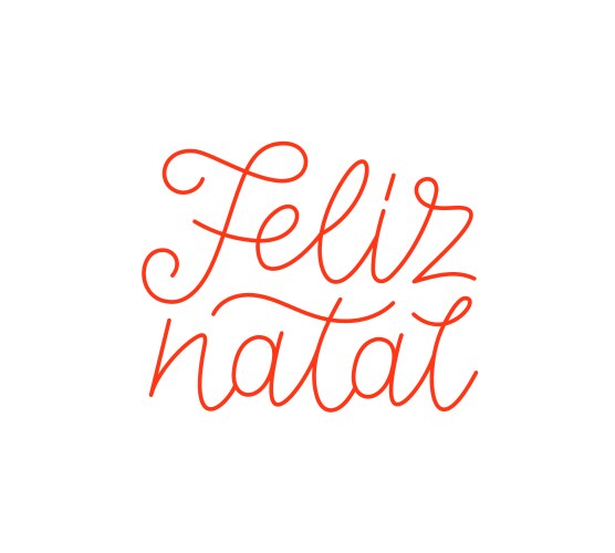 Feliz natal modern calligraphic lettering Vector Image