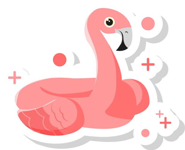 Prostrating people sticker Royalty Free Vector Image