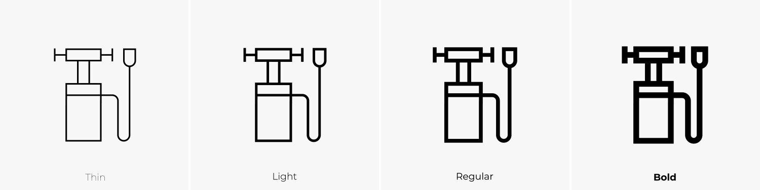 Air direction icon thin light regular and bold Vector Image