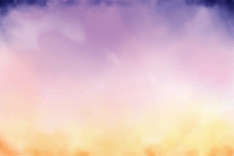 Blue sky gradient watercolor background Royalty Free Vector
