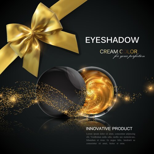 Beauty eye shadows ads Royalty Free Vector Image
