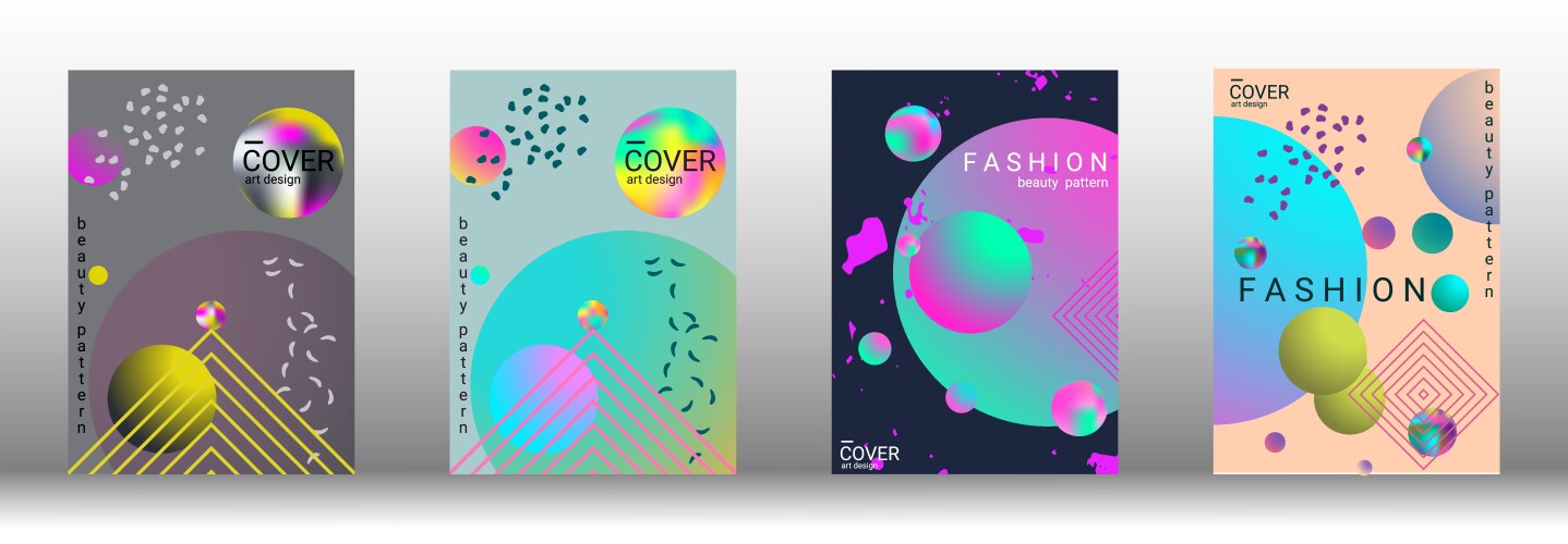 Future futuristic template with abstract forms Vector Image