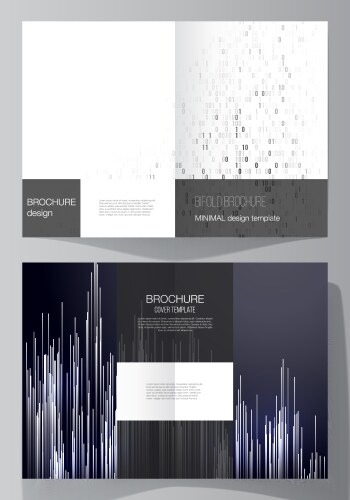 Layout of two a4 format cover mockups Royalty Free Vector