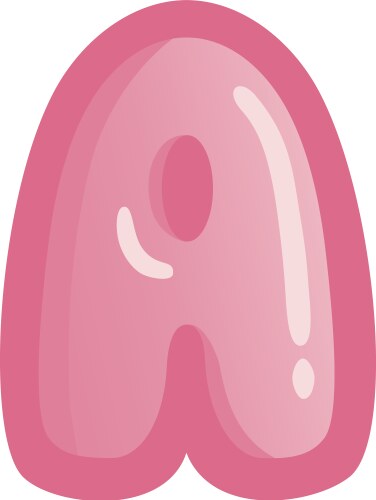 Letter s pink bold alphabet font doodle drawing Vector Image